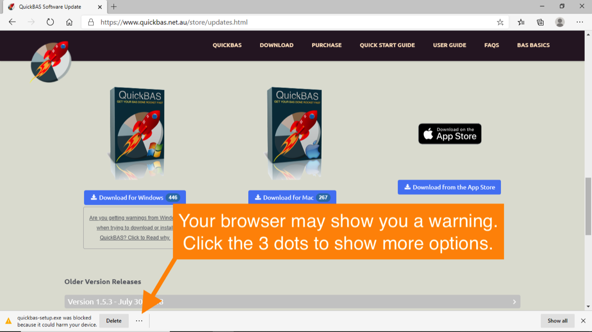 QuickBAS Software Update